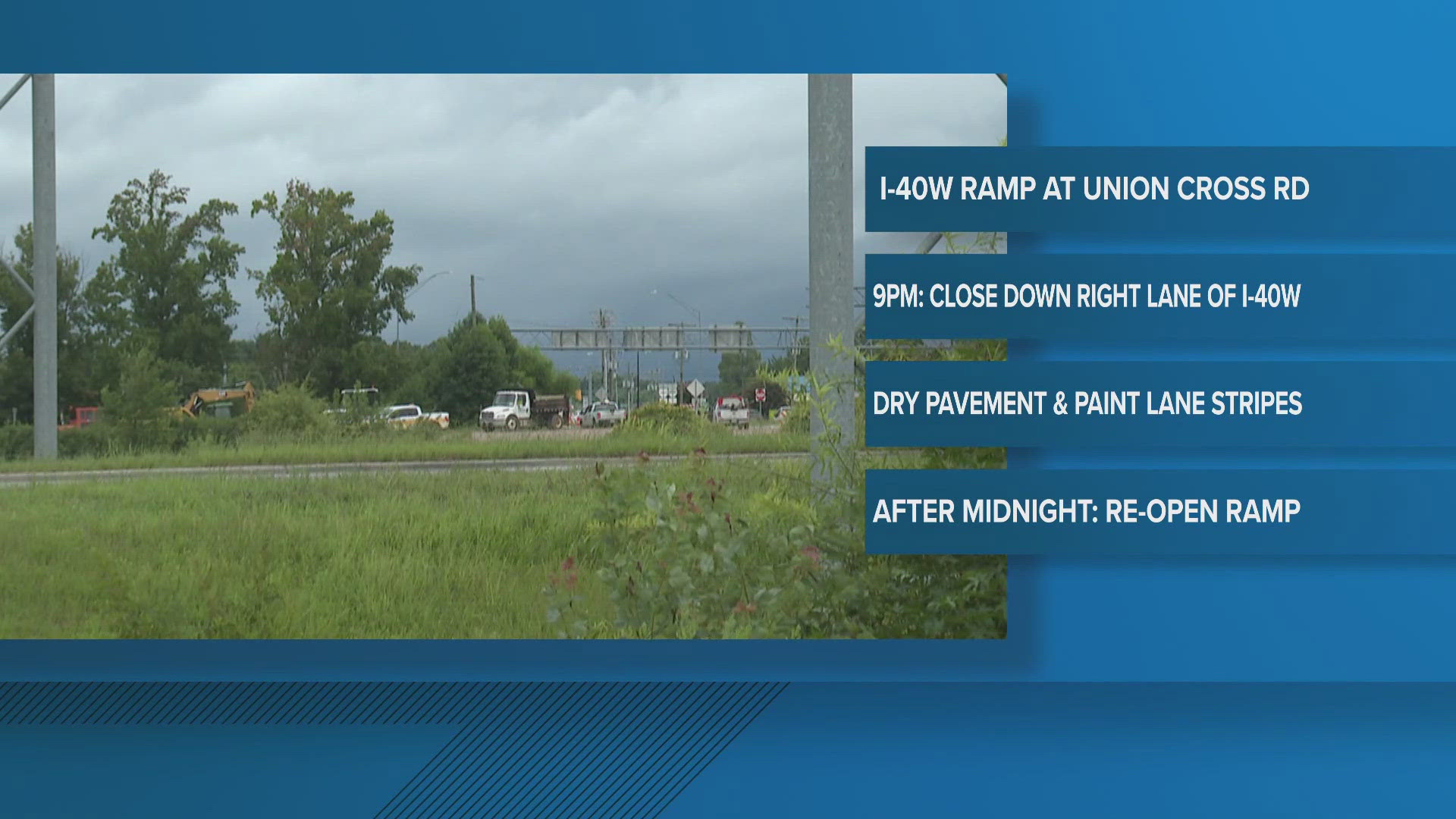 I-40W closed down to one lane in Forsyth County to reopen Union Cross ...