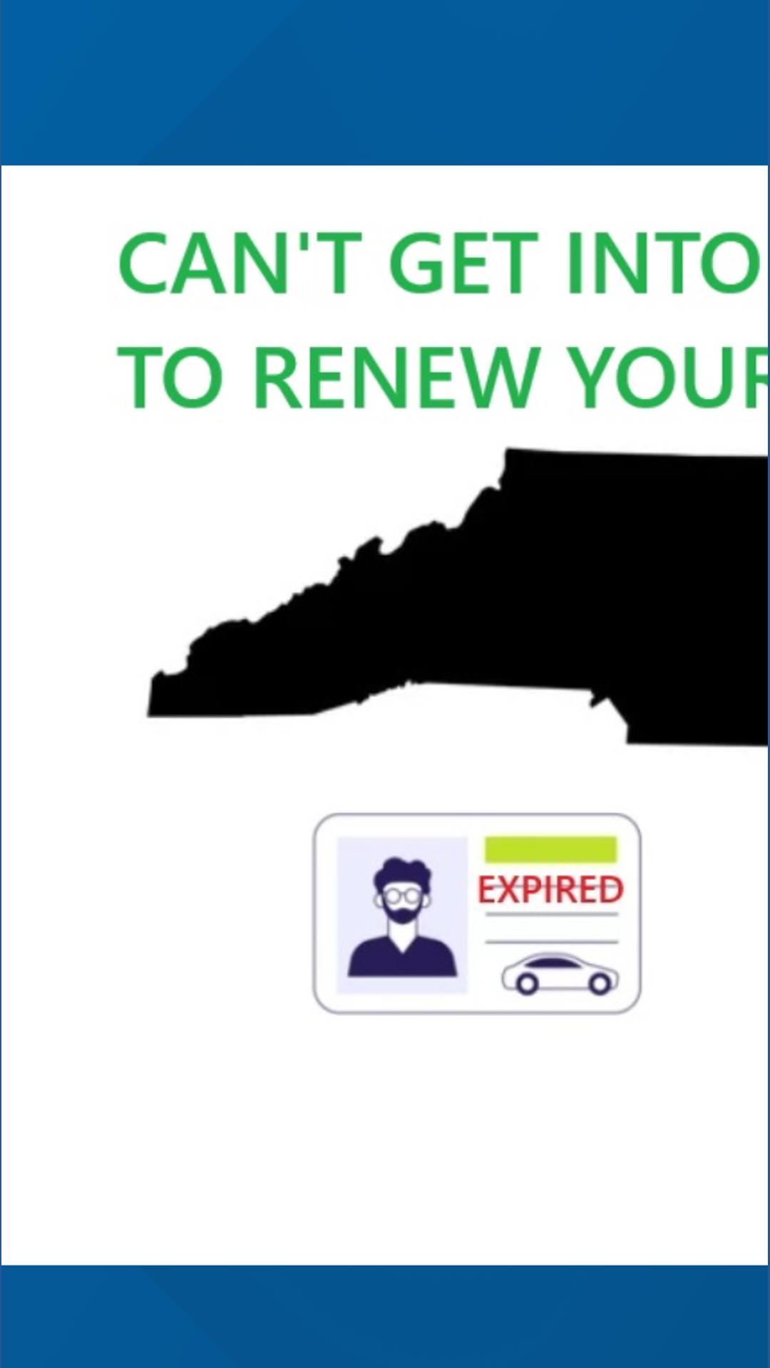 NC drivers have 2 year grace period to get expired license renewed ...