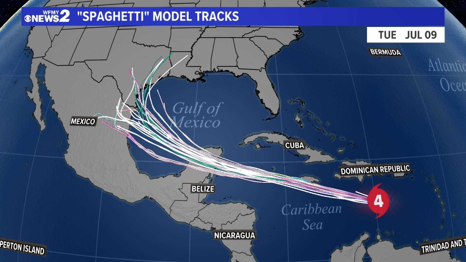 Hurricane Beryl now moving into southeastern Caribbean | wfmynews2.com