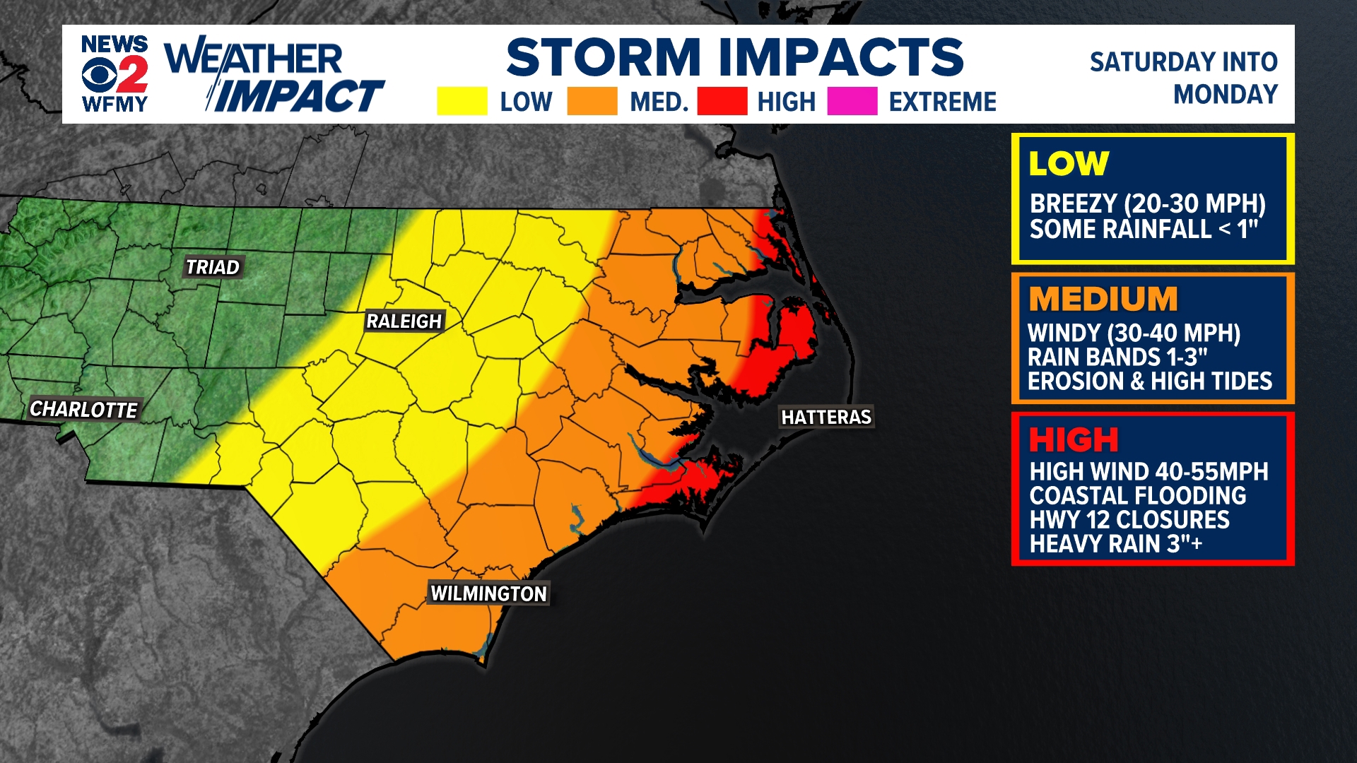 Outer Banks braces for storm with high winds and rain | wfmynews2.com