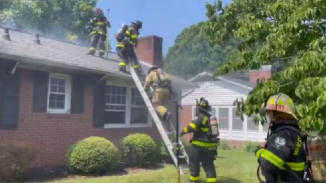 Four people, 2 pets displaced after house fire on McLean Avenue in ...