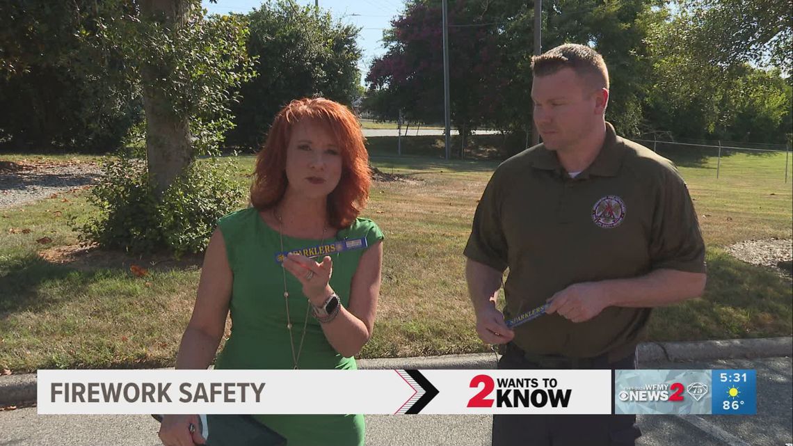 Greensboro firefighter demonstrates how to use fireworks correctly ...