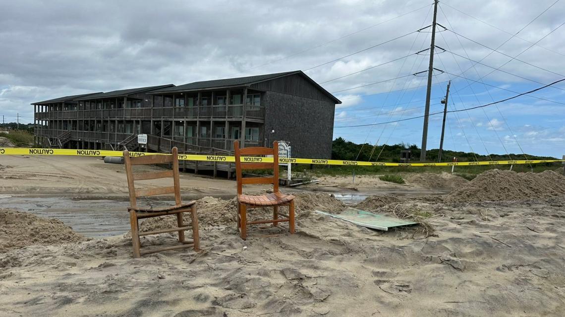 Cape Hatteras Motel shares Hurricane Erin aftermath photos | wfmynews2.com