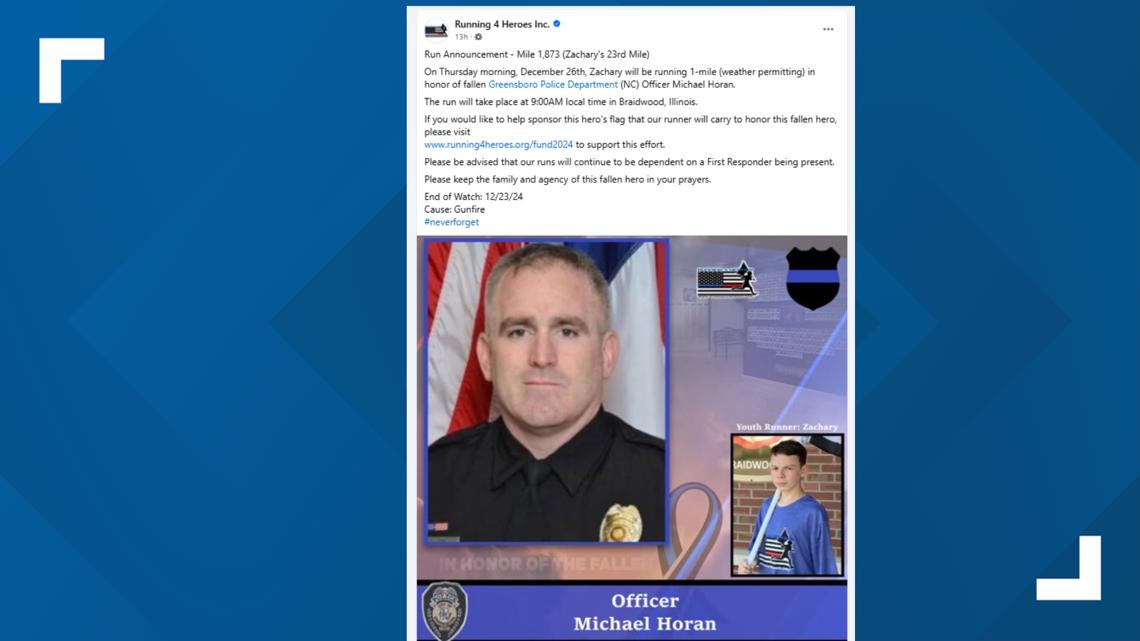 Teenager to run 1-mile in tribute to Greensboro Officer Michael Horan ...