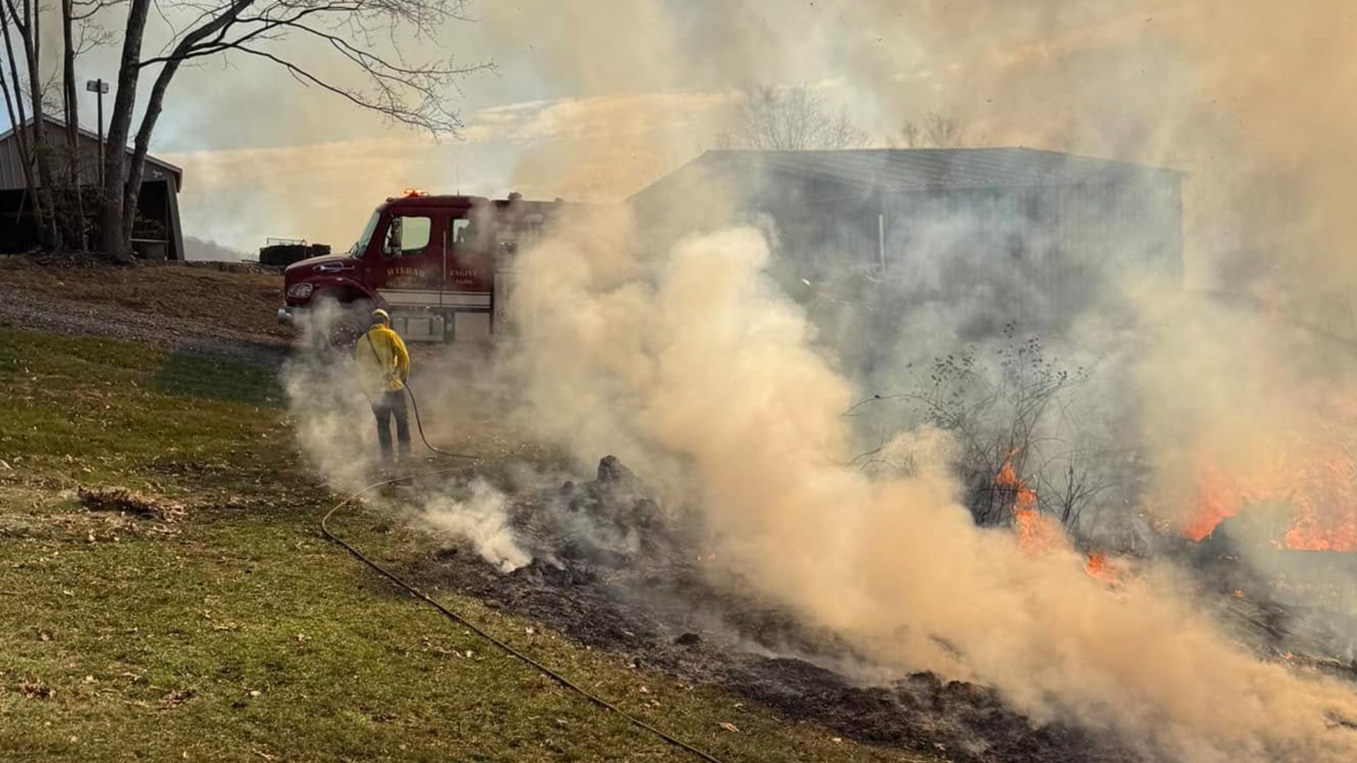Large woods fire in Wilkes County | Millers Creek Fire Department ...