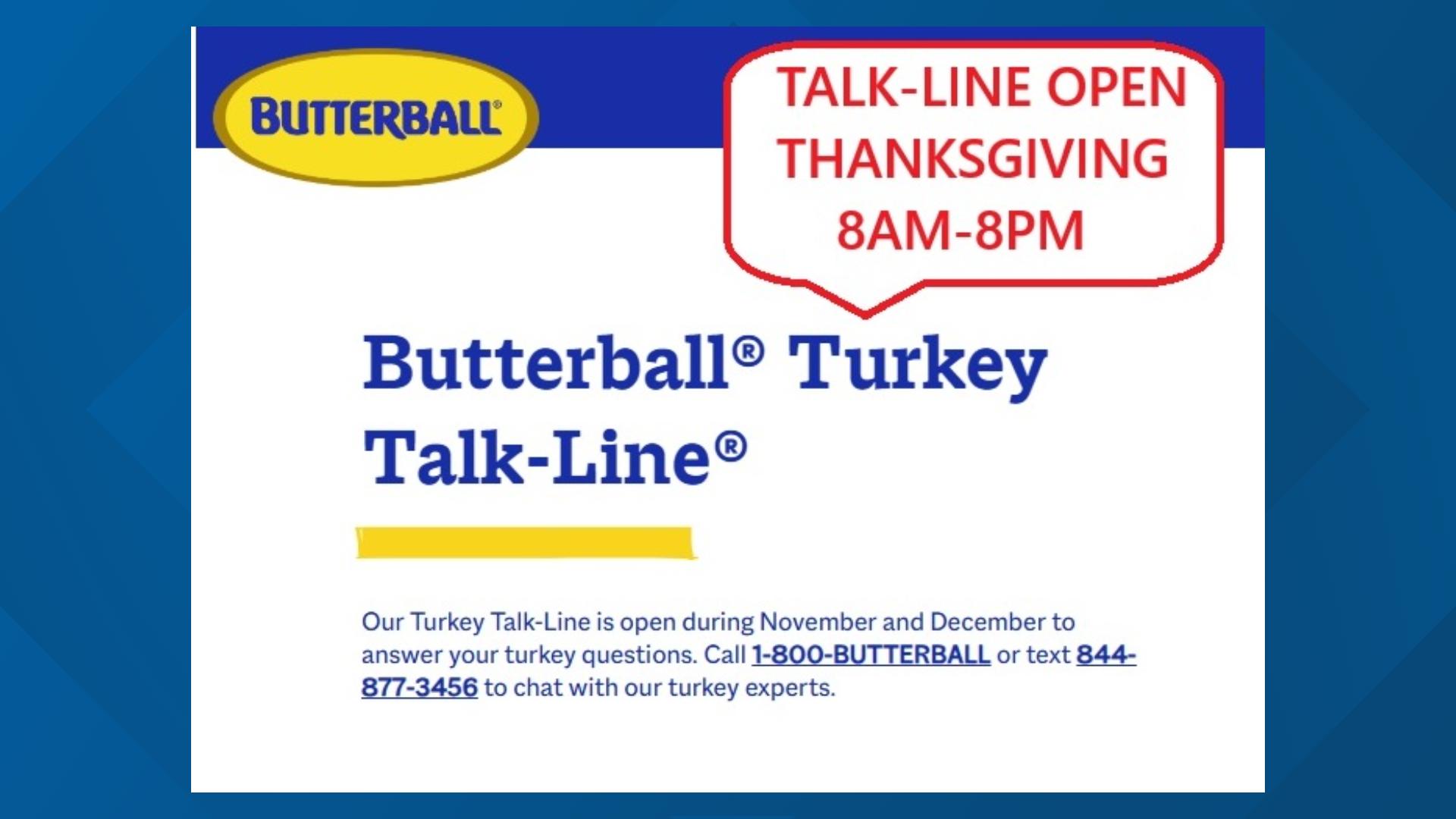 Got a turkey question? The Butterball Talk-Line is open from 8 am to 8 ...