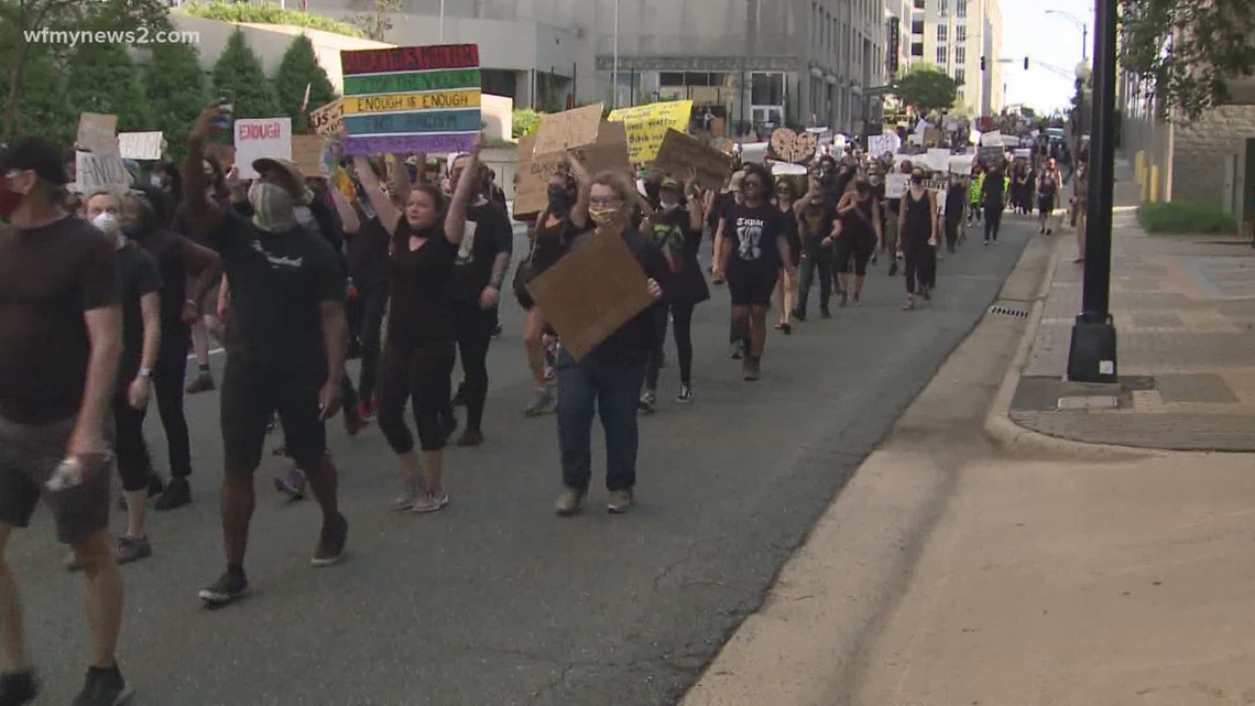 Second day of Winston-Salem protests | wfmynews2.com