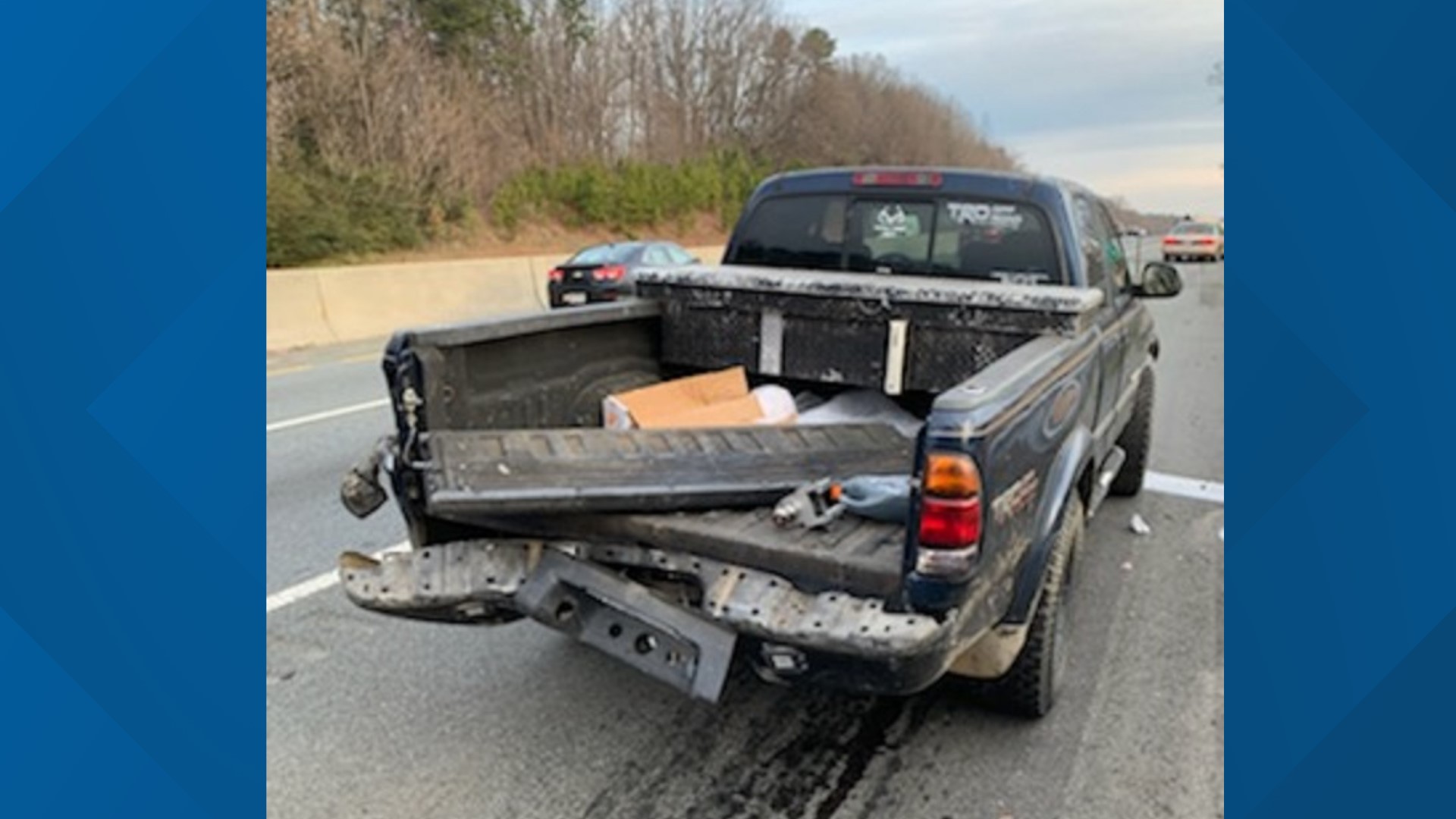 Dryer flies off back of truck, causes crash in Asheboro | wfmynews2.com