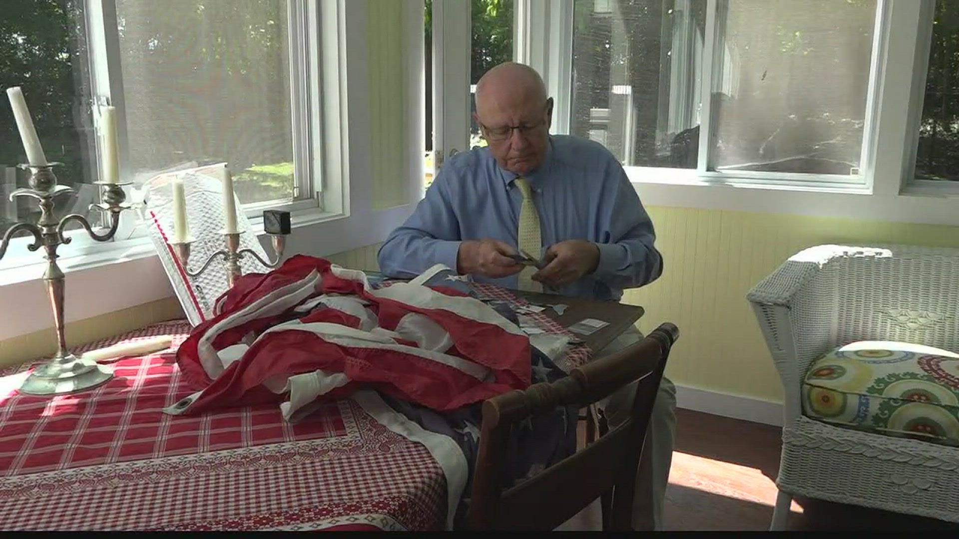 Veteran's Unique Way to Recycle Worn-Out American Flags | wfmynews2.com