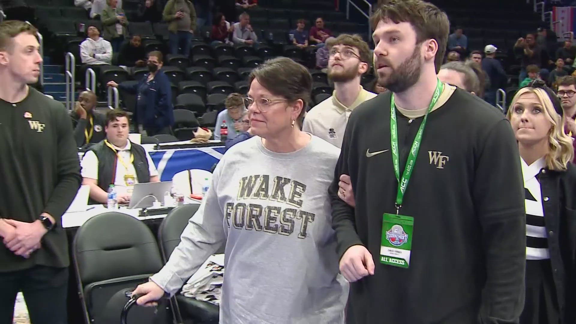 WFU Coach, wife honored before ACC tournament game | wfmynews2.com