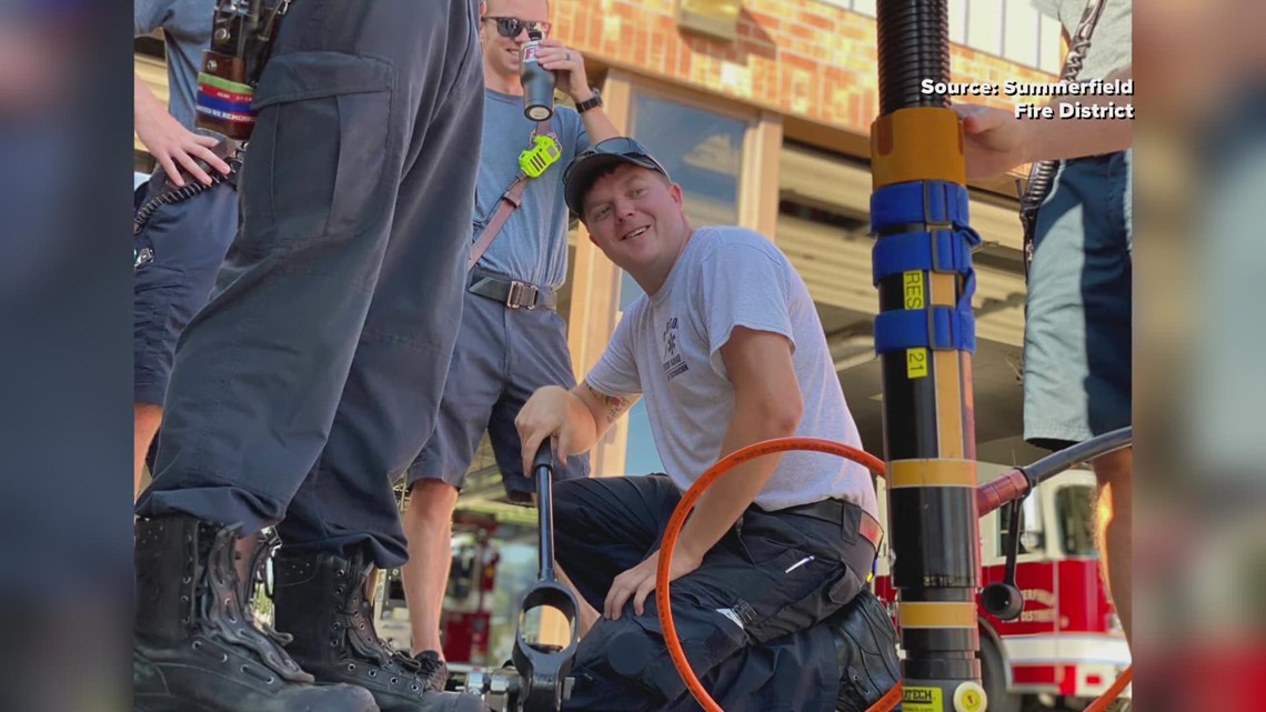 Firefighter killed in crash: First responders held a procession for ...