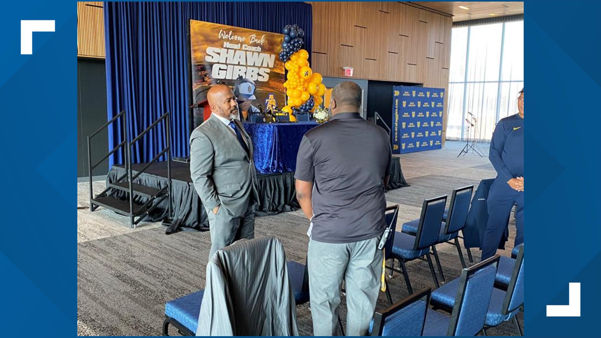 Shawn Gibbs introduced at NC A&T as head football coach | wfmynews2.com