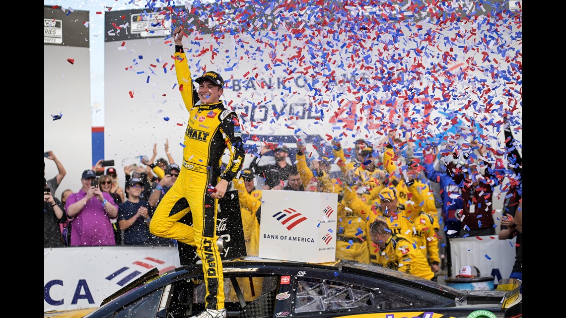 Bell wins Charlotte as champion Larson bumped from playoffs | wfmynews2.com