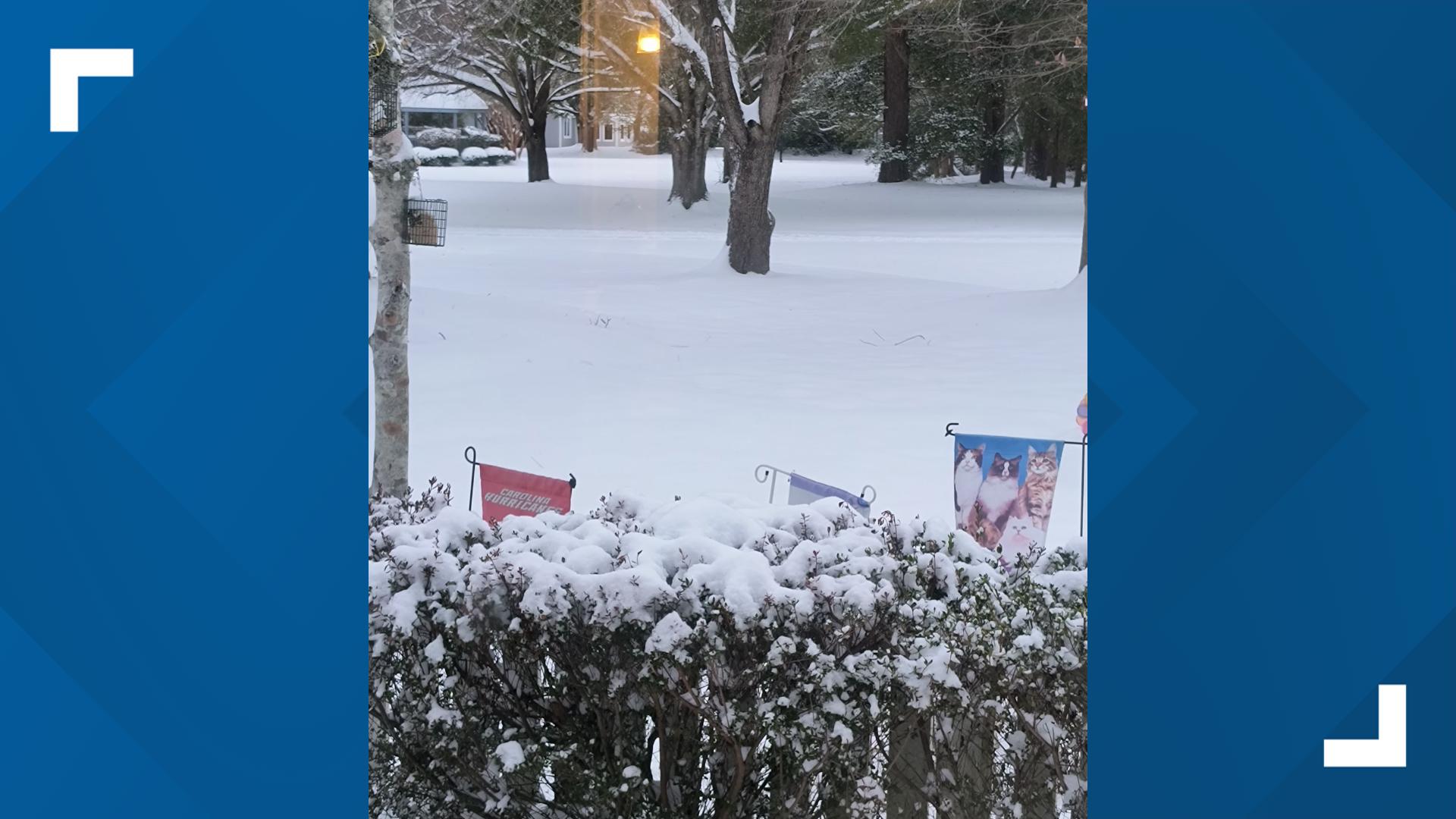 Snow on the Beach: Carolina coast wakes up to winter wonderland ...