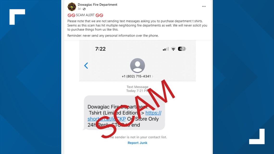 Your fire department didn't send you a text, it's a scam. | wfmynews2.com