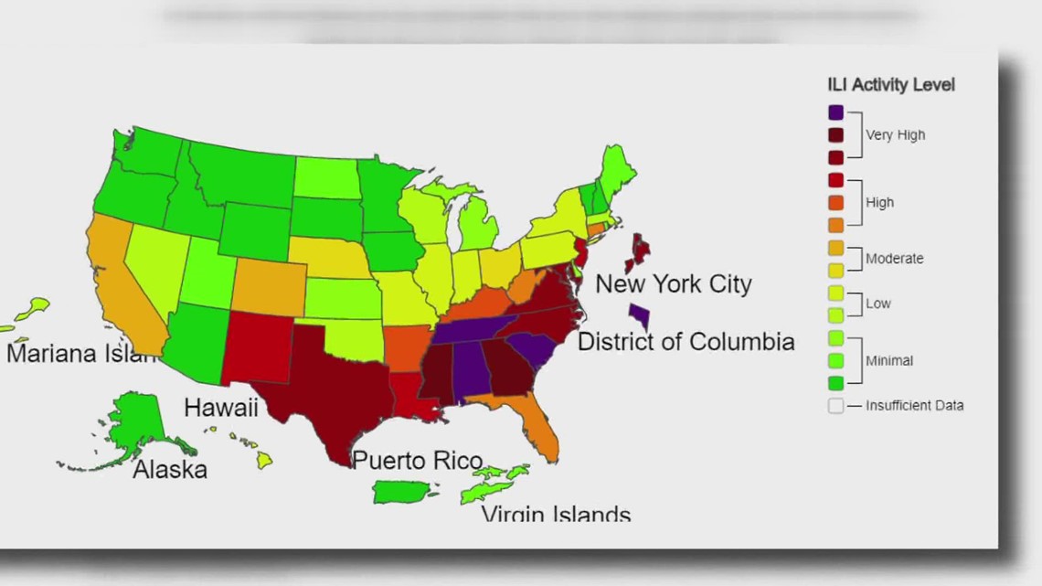 New Cdc Data Shows Rising Flu Cases Across North Carolina