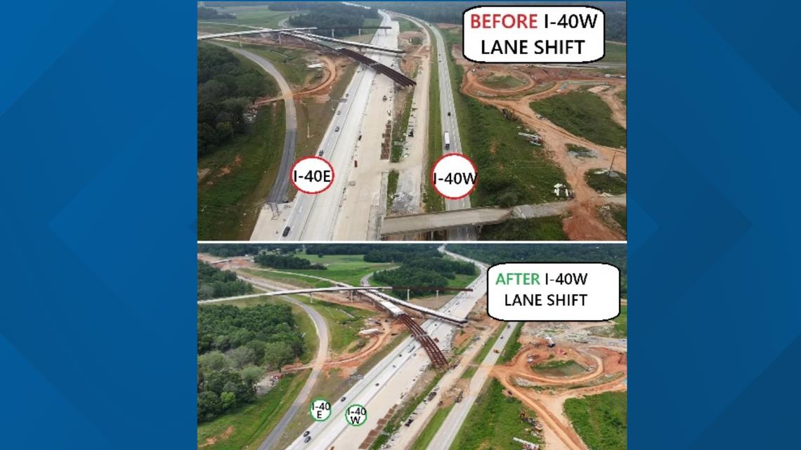 I-40W traffic pattern change is done. Up next, making it three-lanes ...