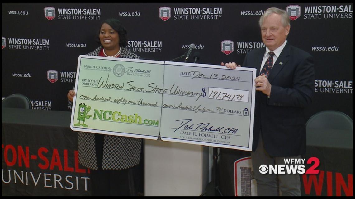 WSSU gets a $181K check from NCcash.com! Do you have unclaimed cash ...