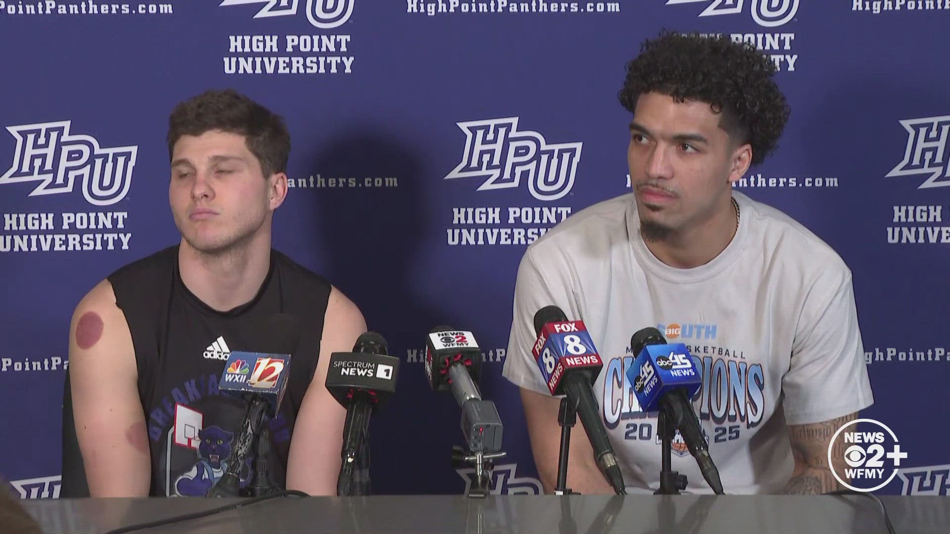 High Point men's basketball team discusses conference tournament win ...