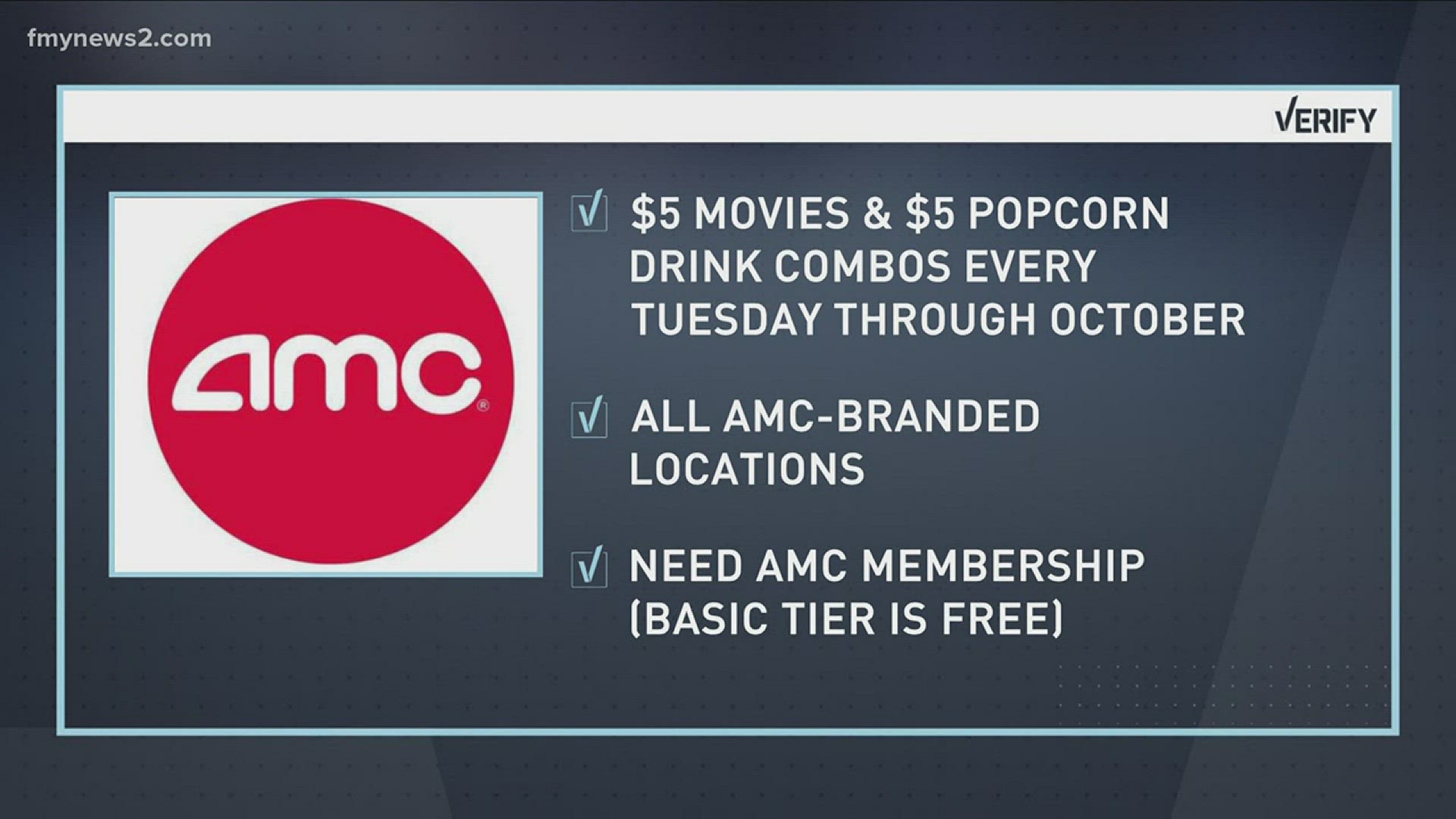 VERIFY: $5 Tuesday Movies--What's The Catch? | wfmynews2.com