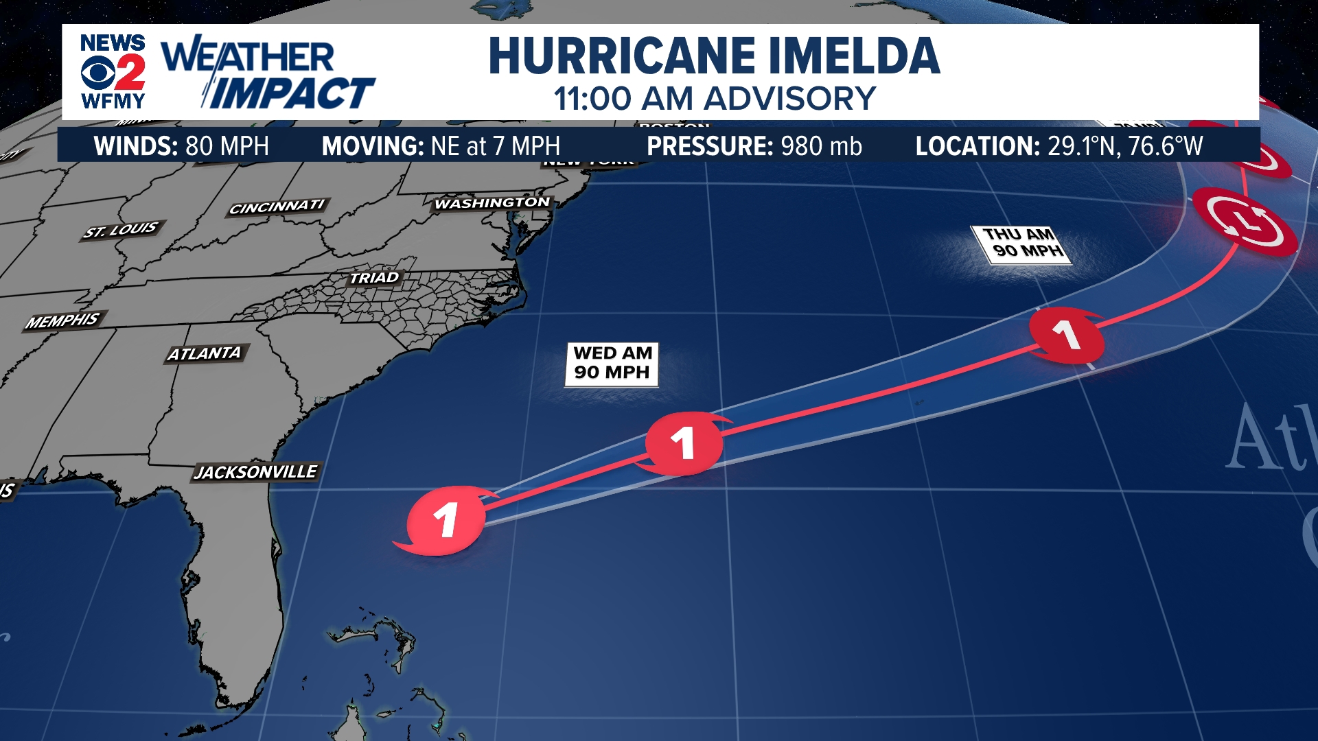 Tropical Storm Imelda: Latest Track & What It Means for the Triad ...