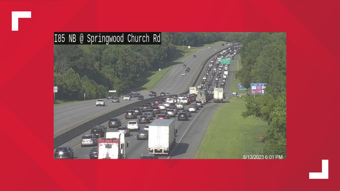 Shoulder closed on I-85 in Burlington | wfmynews2.com
