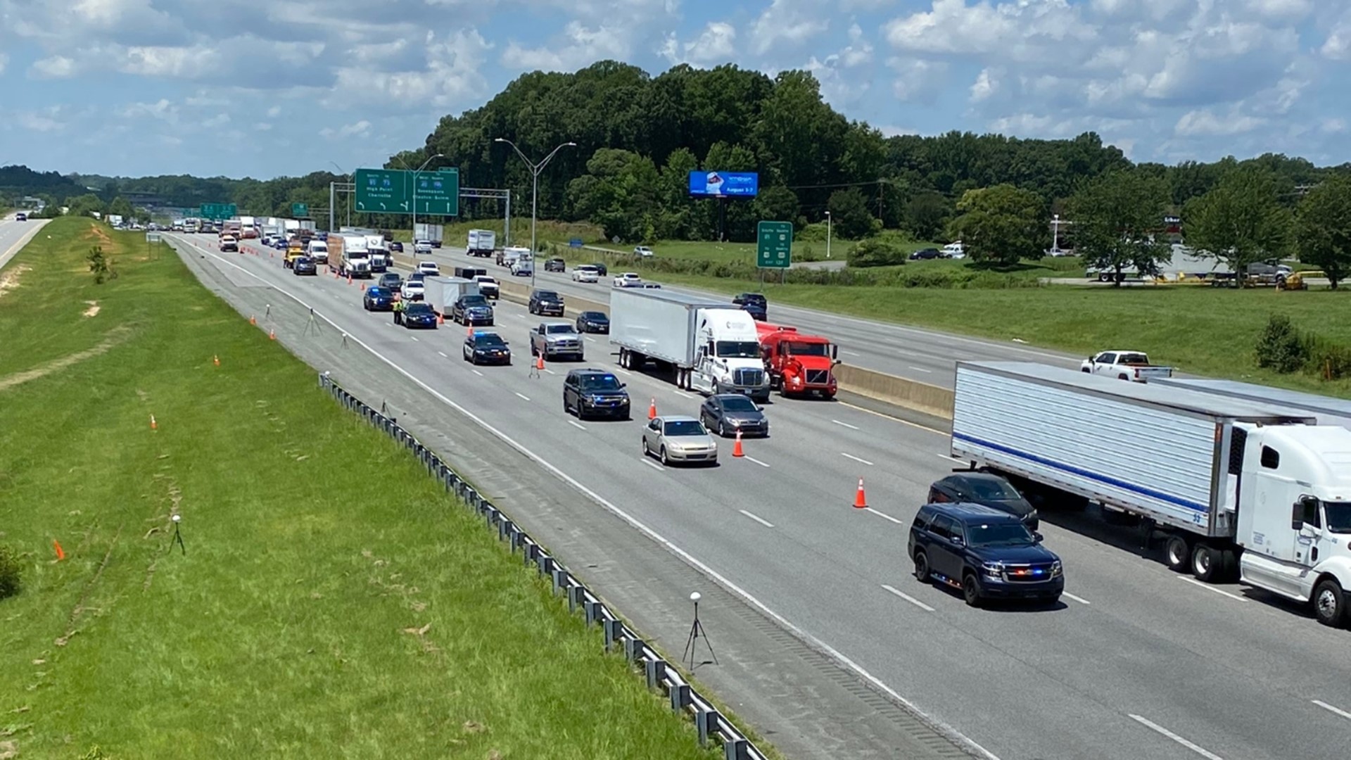 Woman killed in I-85 crash in Greensboro | wfmynews2.com