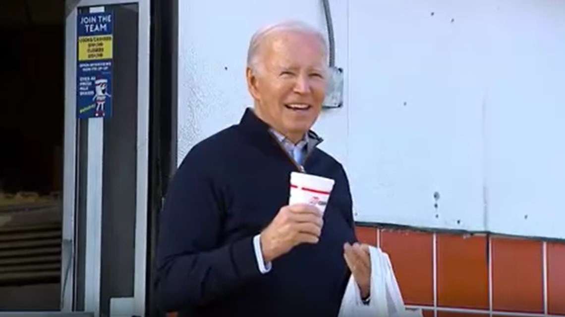 President Biden orders Cook Out tray and milkshake | wfmynews2.com