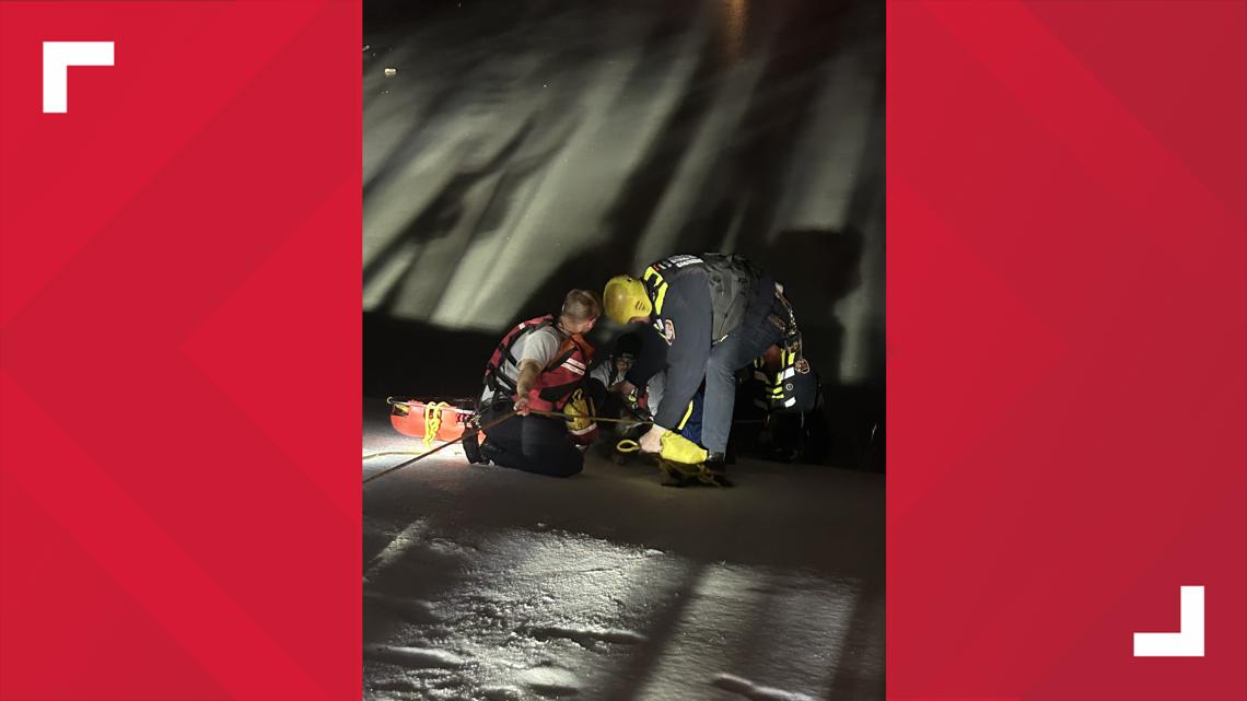 Man, dog rescued from frozen pond in High Point, officials say ...