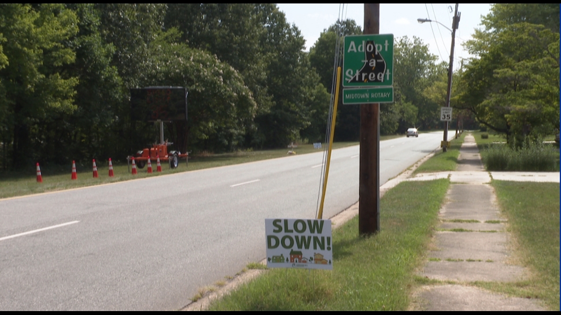 City places speeding signage along Cone Blvd. | wfmynews2.com