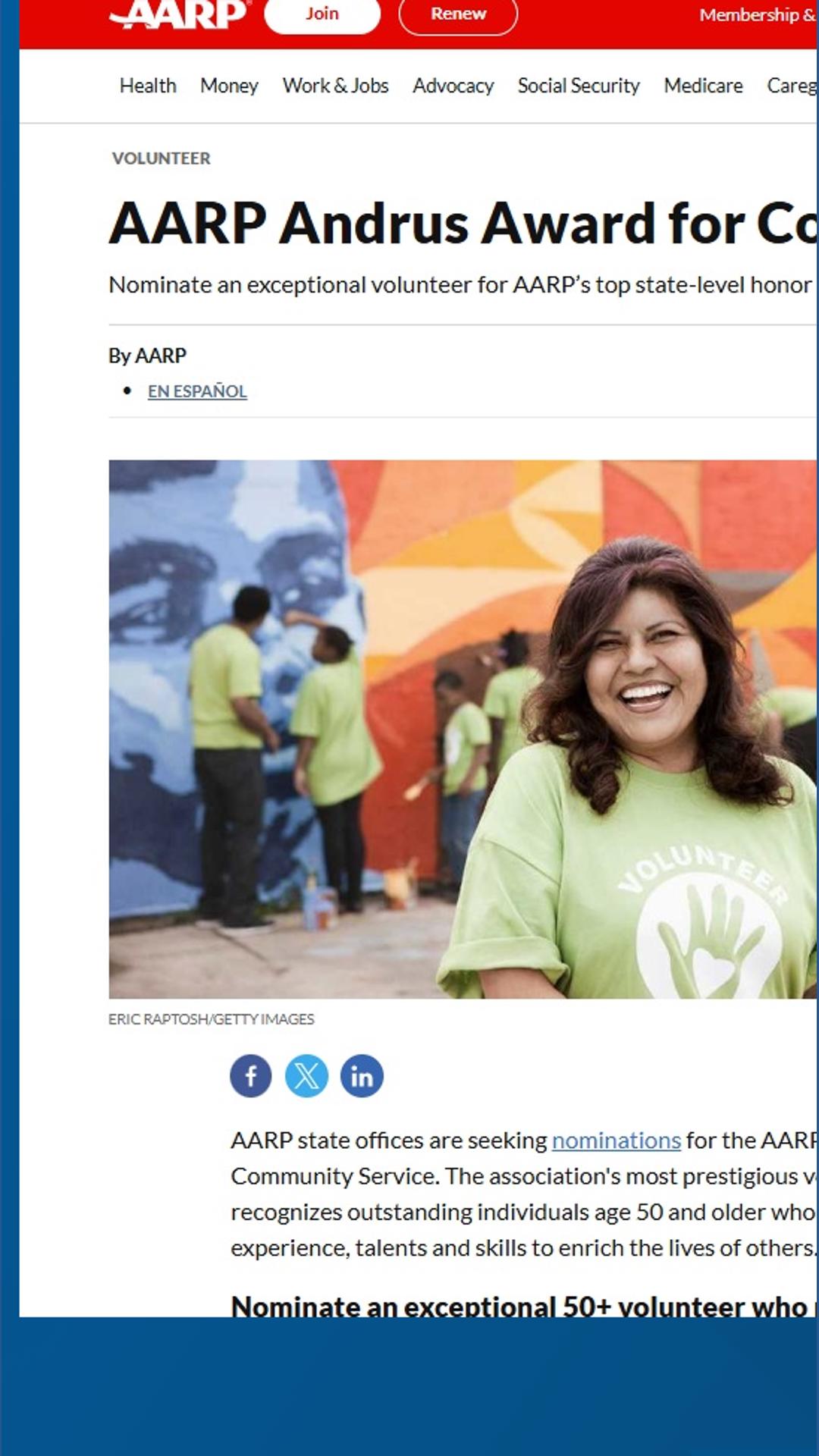 Nominate a 50+ volunteer in your community for the AARP Andrus Award ...