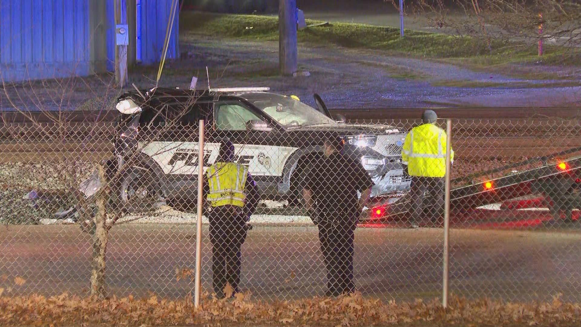 Witness watches as train hits police car on Hilltop Road | wfmynews2.com