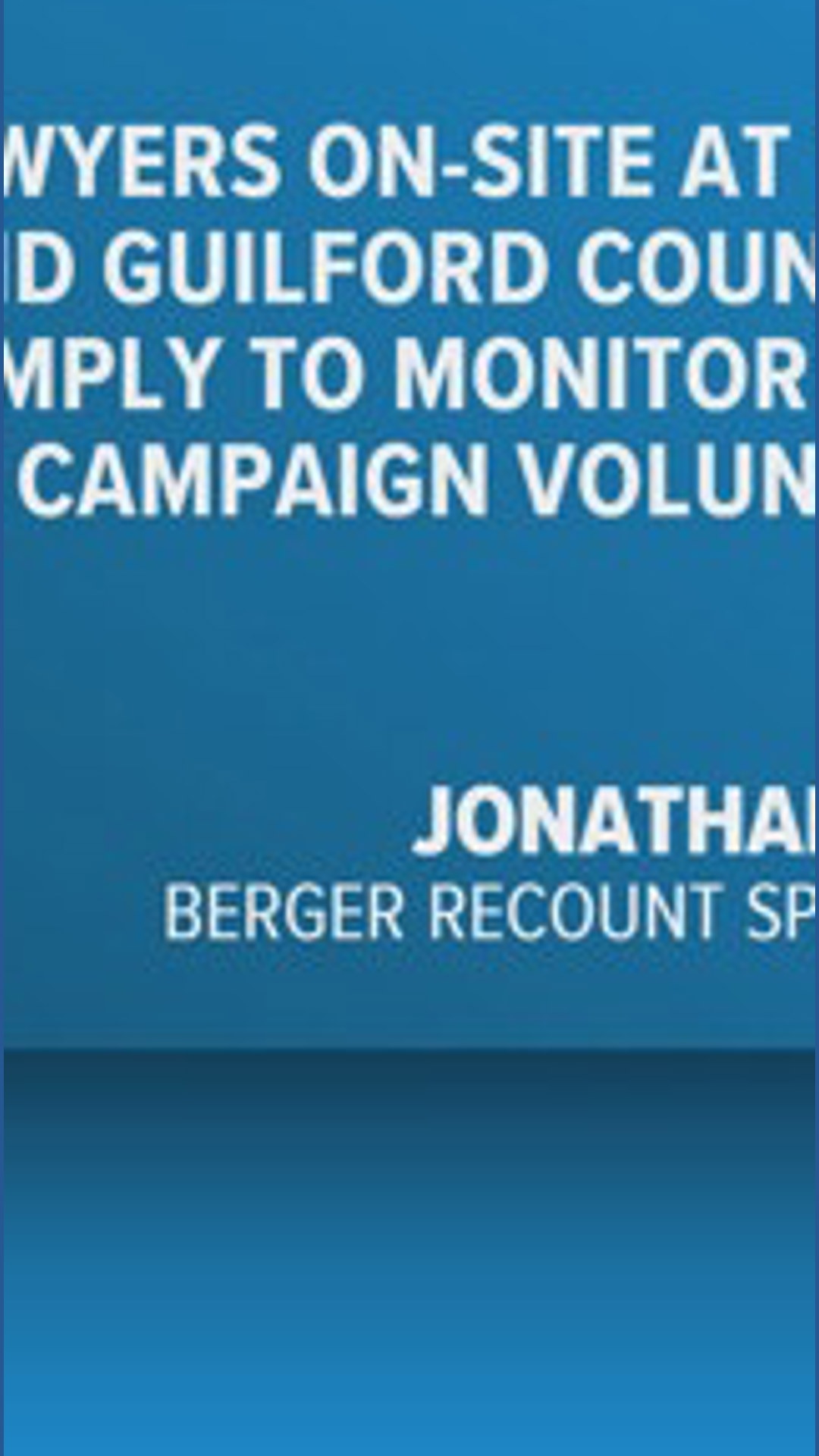 Phil Berger campaign releases statement about alleged voter ...