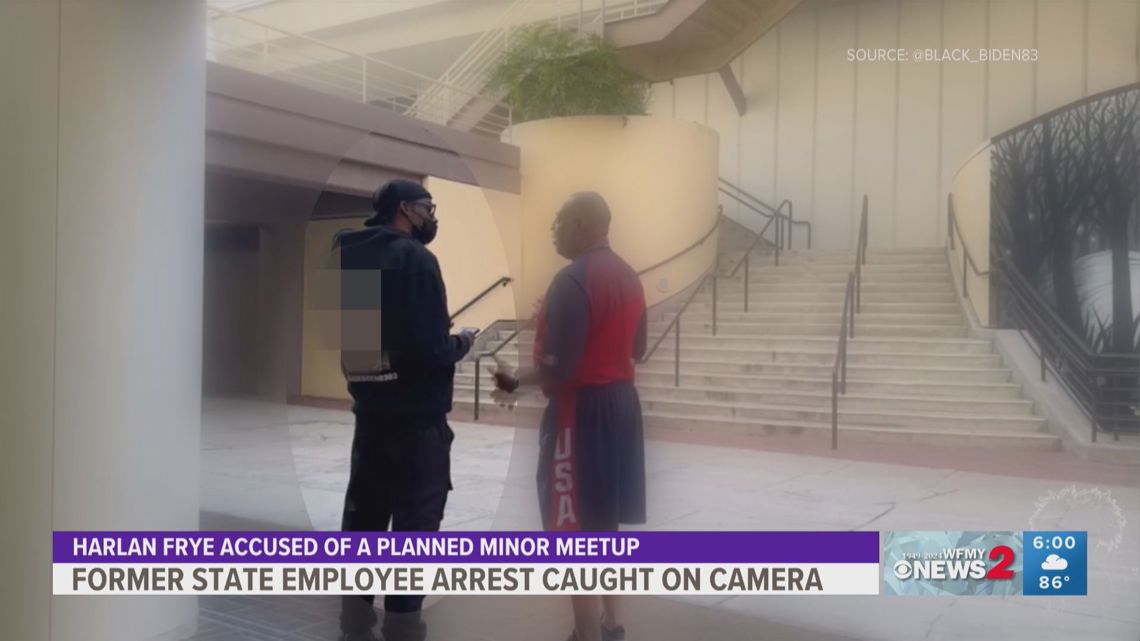Harlan Frye arrested for arranging minor meetup caught on camera ...
