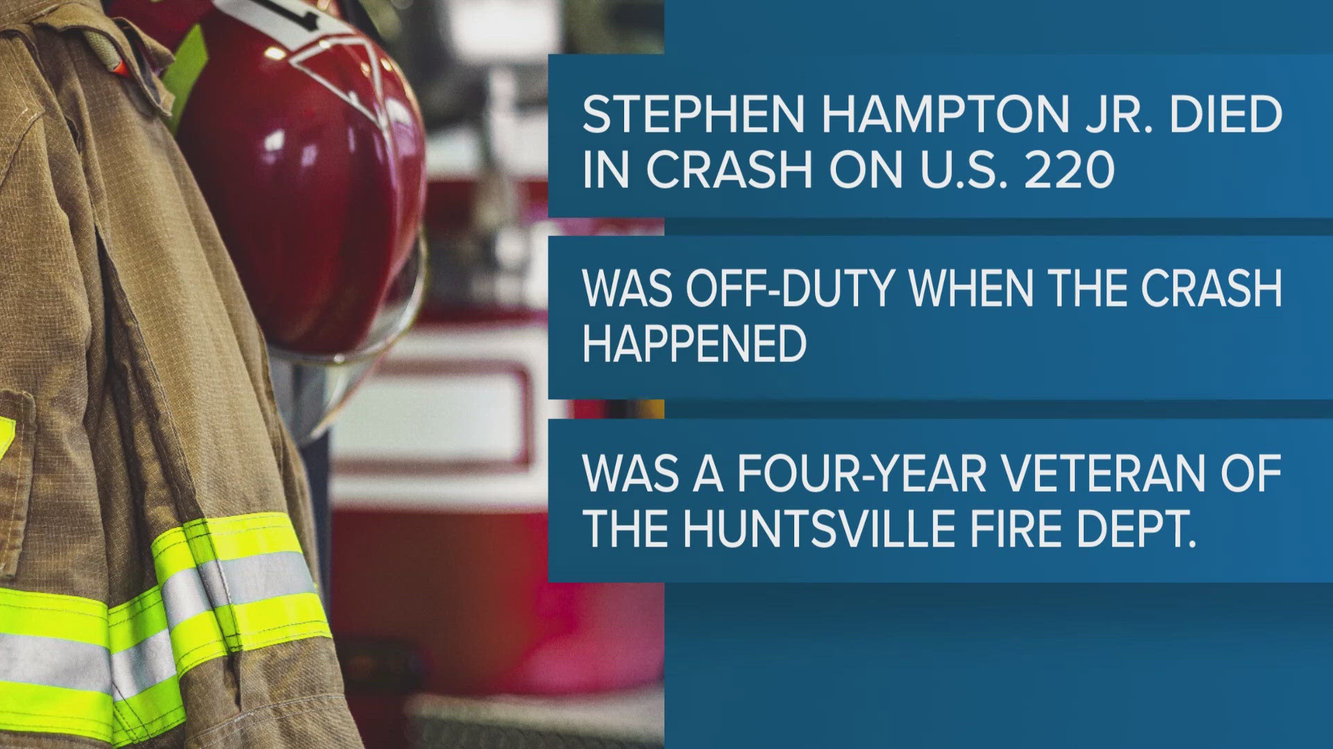 Off-duty Huntsville firefighter dies in crash | wfmynews2.com