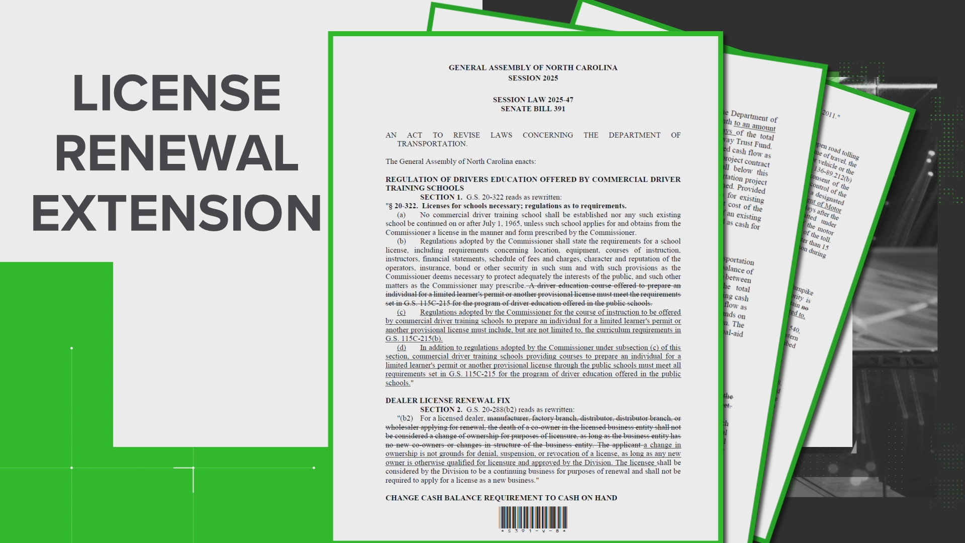 NC drivers have 2 year grace period to get expired license renewed ...