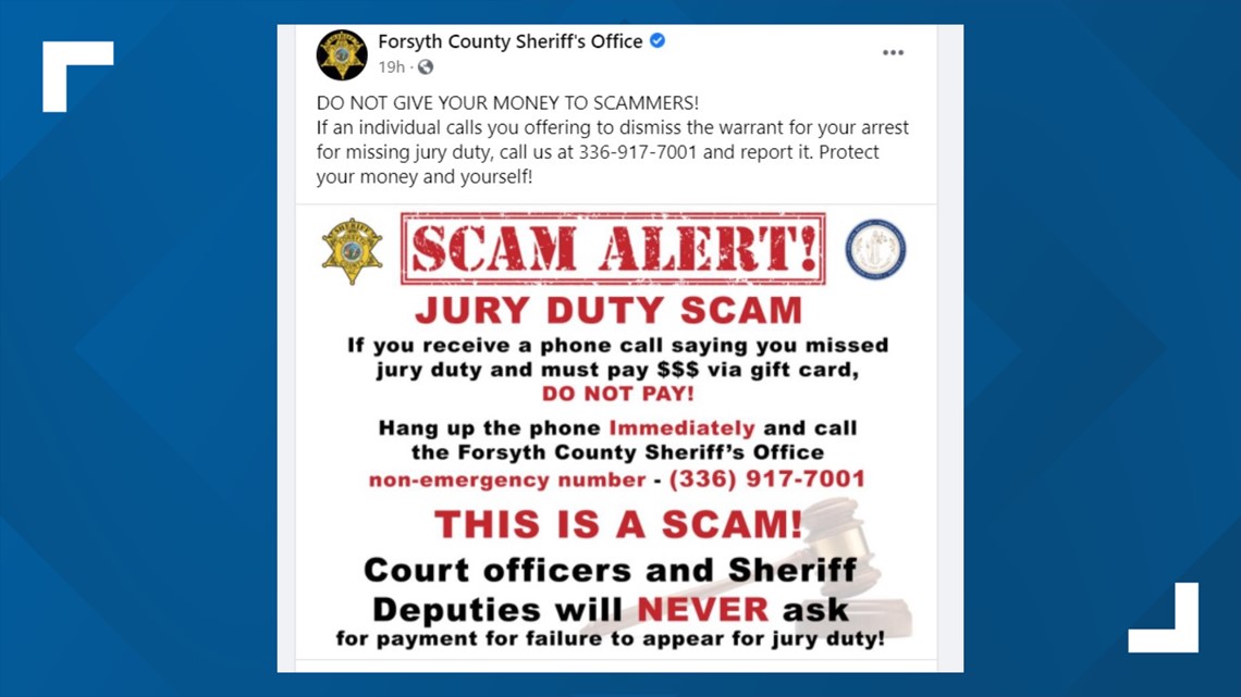 The Jury Duty Scam claims you missed it & now have to pay | wfmynews2.com