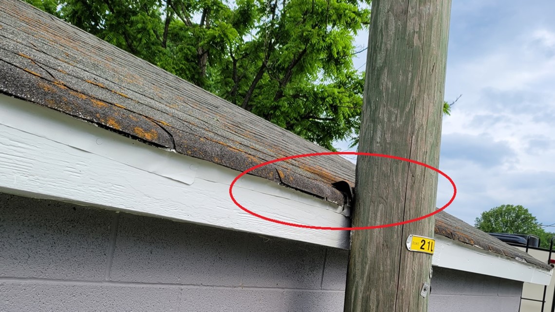 Utility pole damages roof of Greensboro home | wfmynews2.com