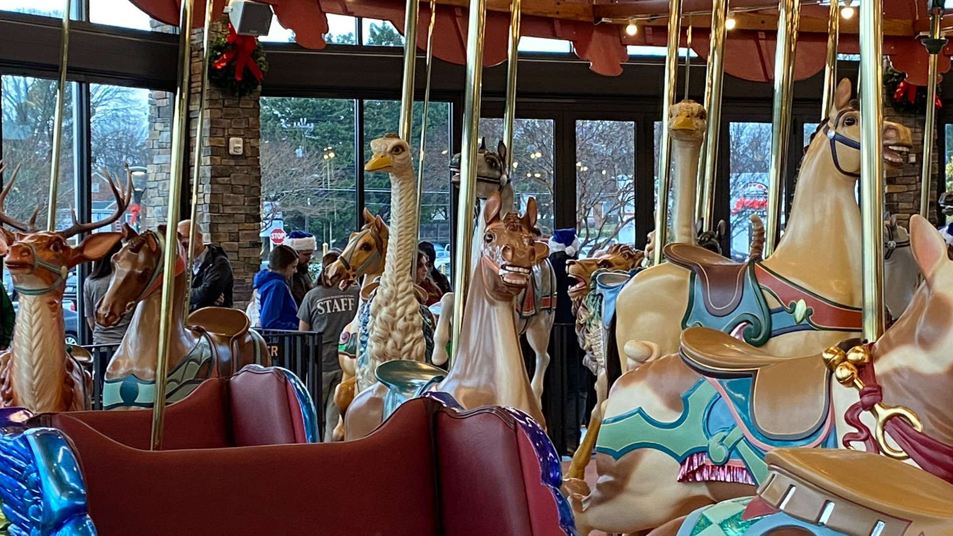 Burlington carousel opened for Carousel Christmas in the Park ...