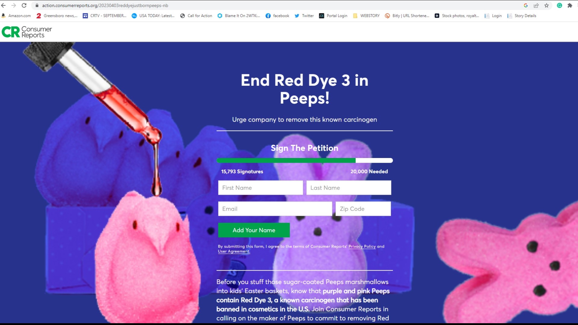 Peeps & Red Dye 3: Should you be concerned? | wfmynews2.com