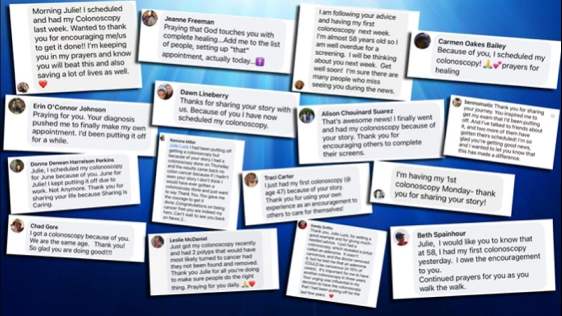 Julie Luck teaches the importance of colon cancer screening | wfmynews2.com