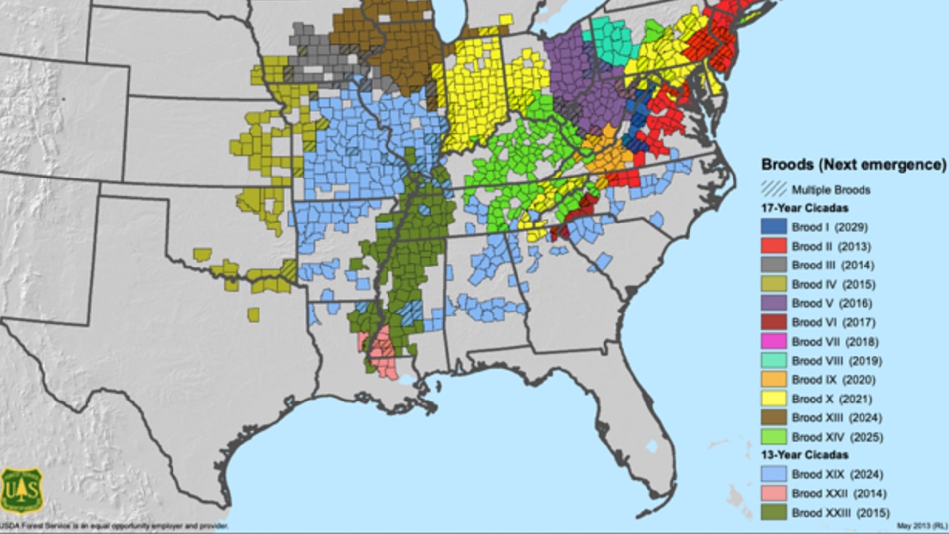 Maps show where trillions of cicadas will emerge in the U.S ...