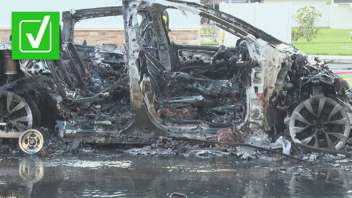 Electric vehicles are prone to catching fire in saltwater | wfmynews2.com