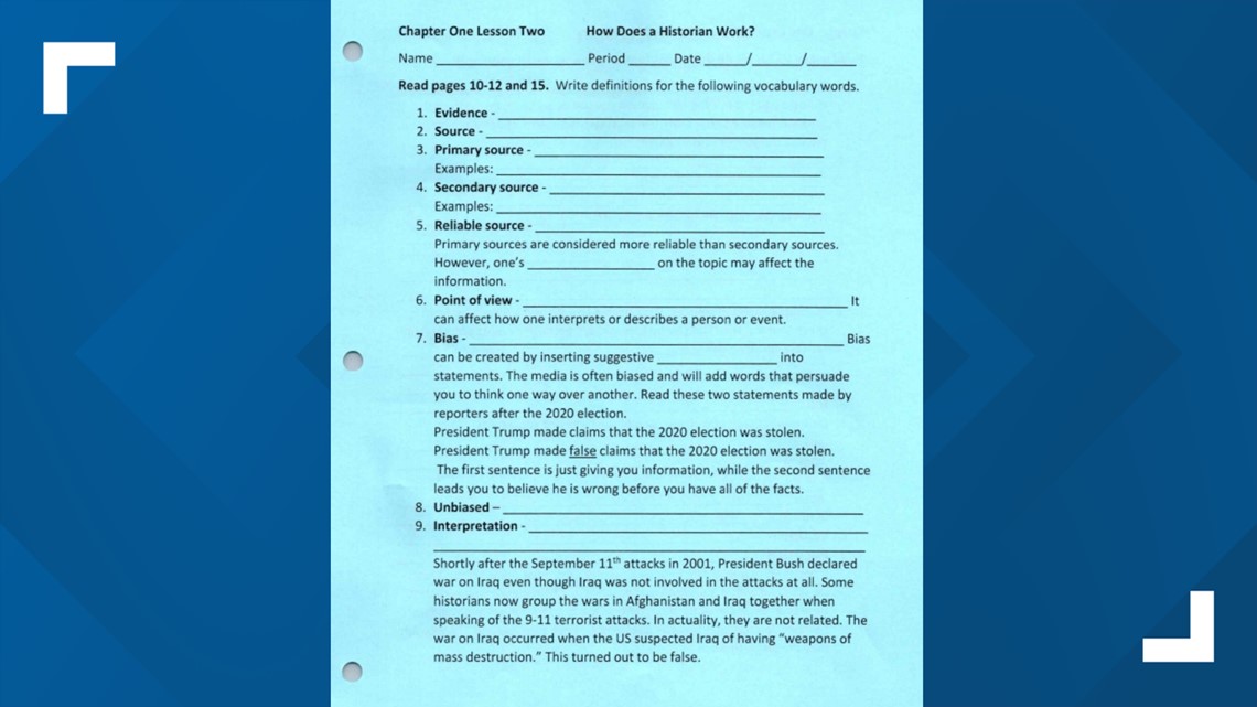 Homework on biases causes outrage among Florida parents | wfmynews2.com
