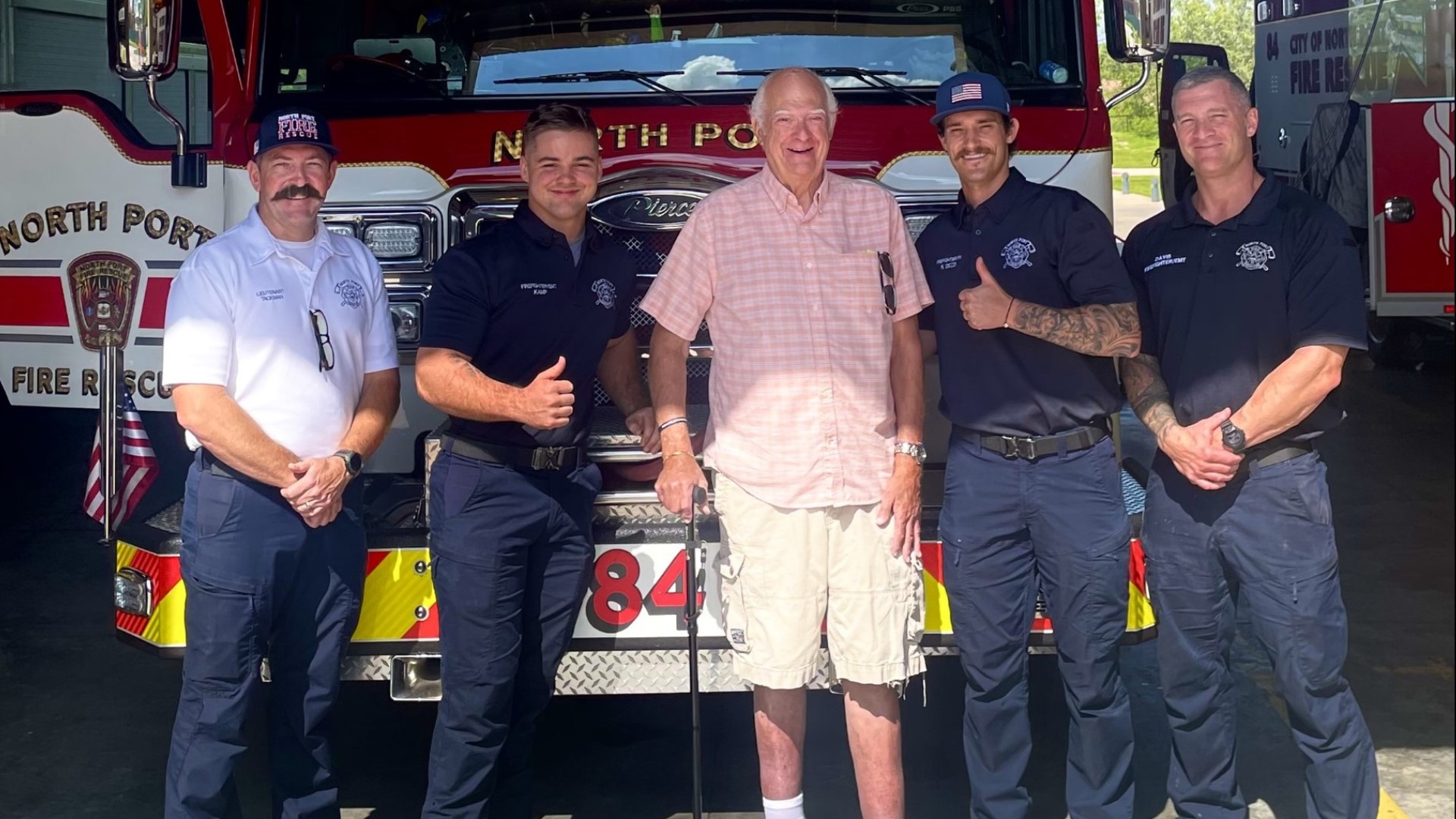 Man meets North Port firefighters who saved his life | wfmynews2.com