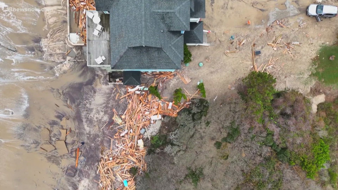 Cleanup begins on the OBX after nine houses collapse into the ocean ...